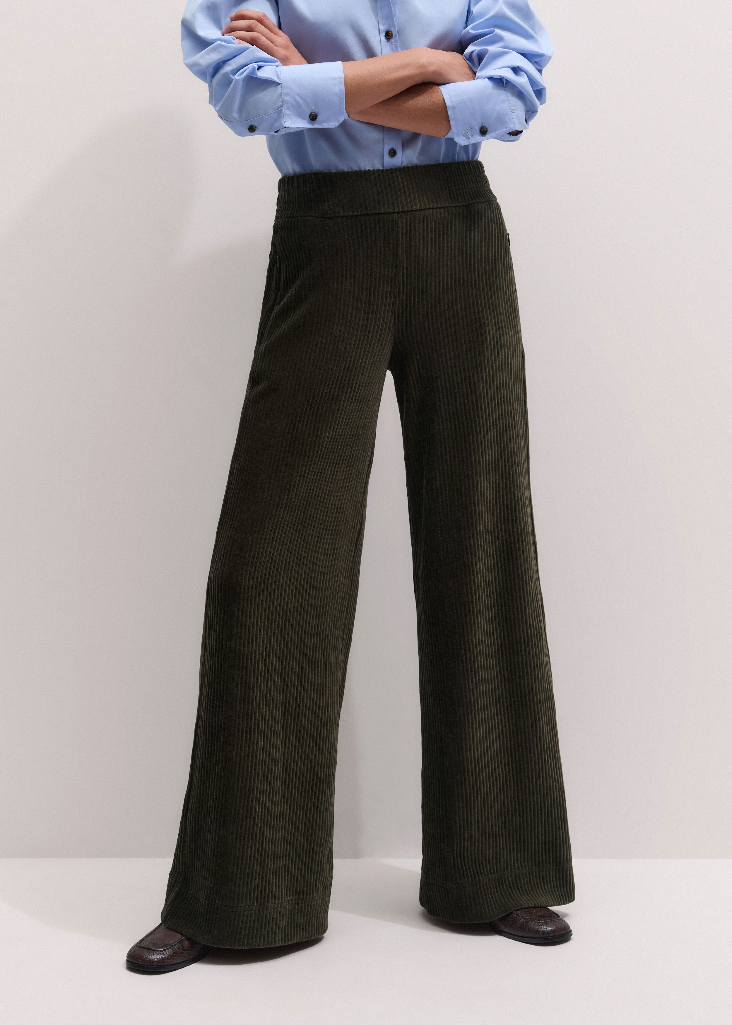 ME+EM jumbo cord velour palazzo pant